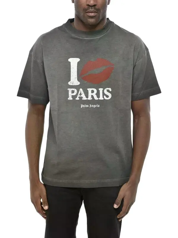 Palm Angels Logo-print Cotton T-shirt - Grey