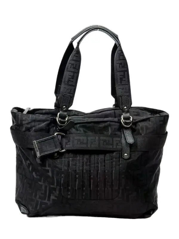 Fendi Zucca Belt Tote Bag - Black