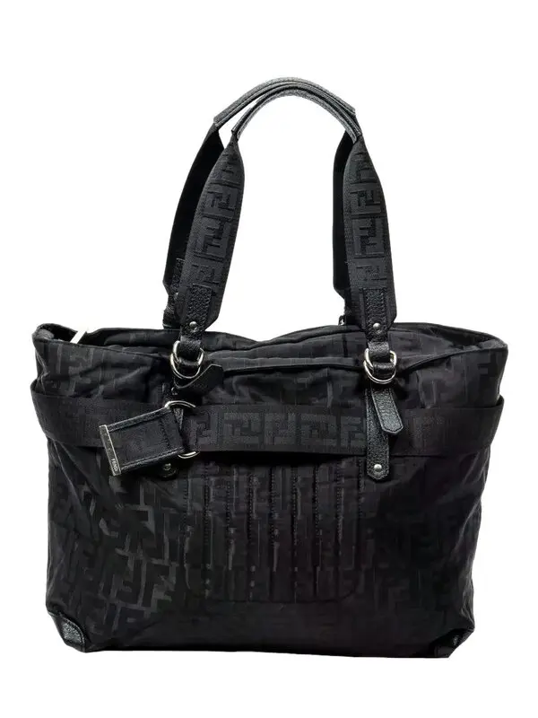 Fendi Zucca Belt Tote Bag - Black