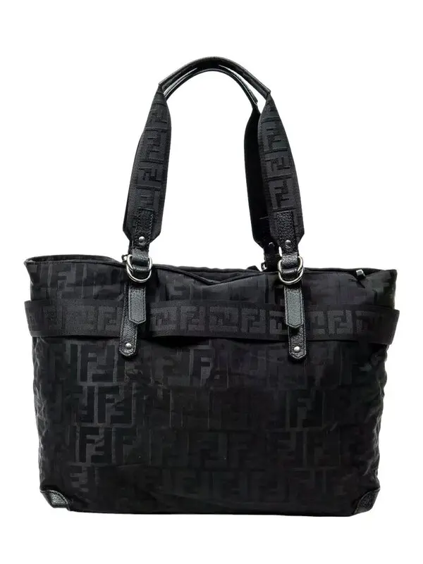 Fendi Zucca Belt Tote Bag - Black