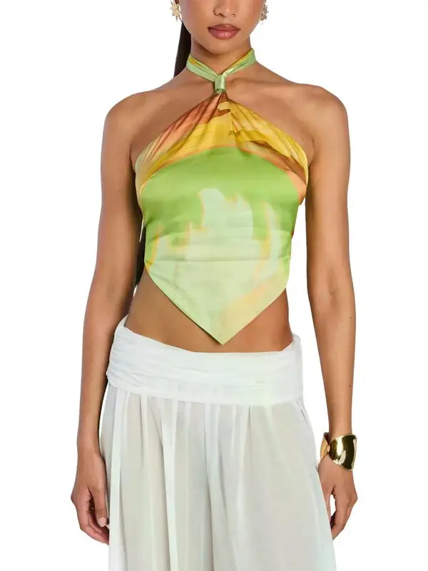 Retrofete Jamie Halterneck Top - Green