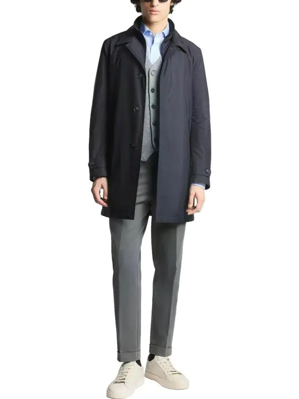 FAY Morning Double-front Coat - Blue