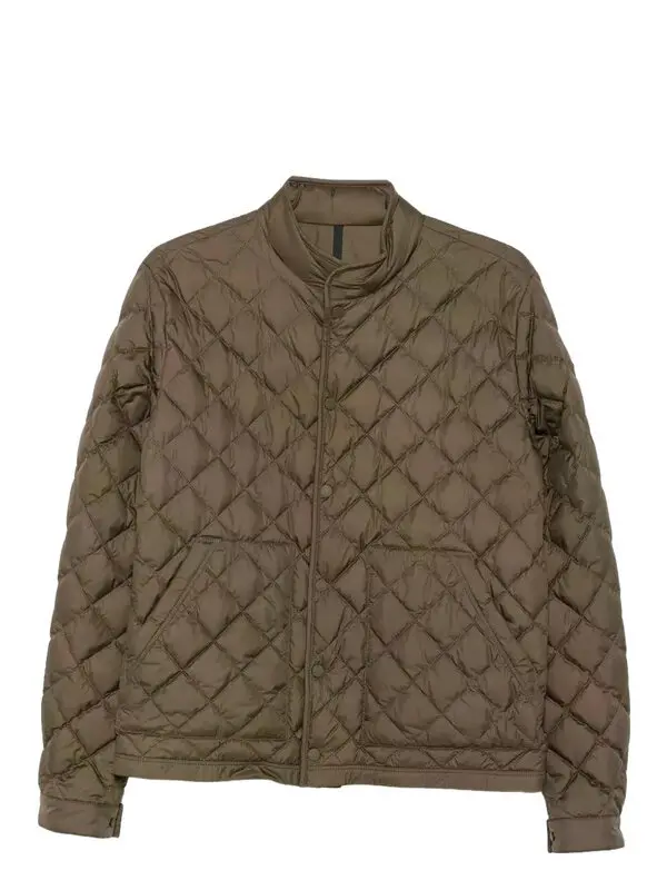 Moncler Quilted Jacket With High Neck - Green