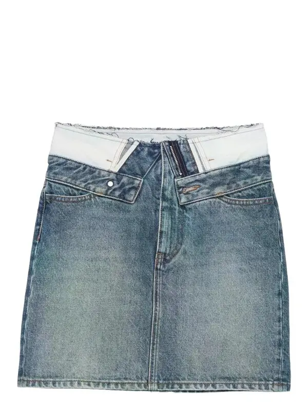 MAISON MARGIELA Distressed Denim Skirt - Blue