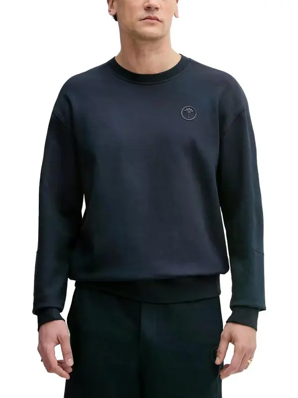 JOOP! Crew Neck Logo Patch Sweater - Blue