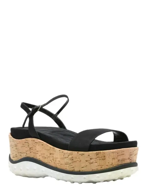 Miu Miu Platform Sandals With Buckle Fastening - Black
