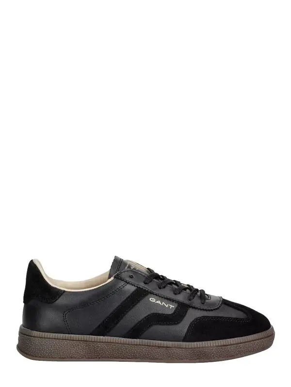 Gant Suede-panelled Leather Sneakers - Black