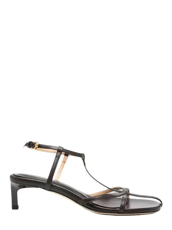 Dear Frances T-bar Leather Sandals - Brown