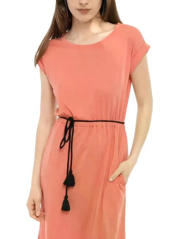 Woolrich Tassel Detail Elasticated Waist Midi Dress - Orange