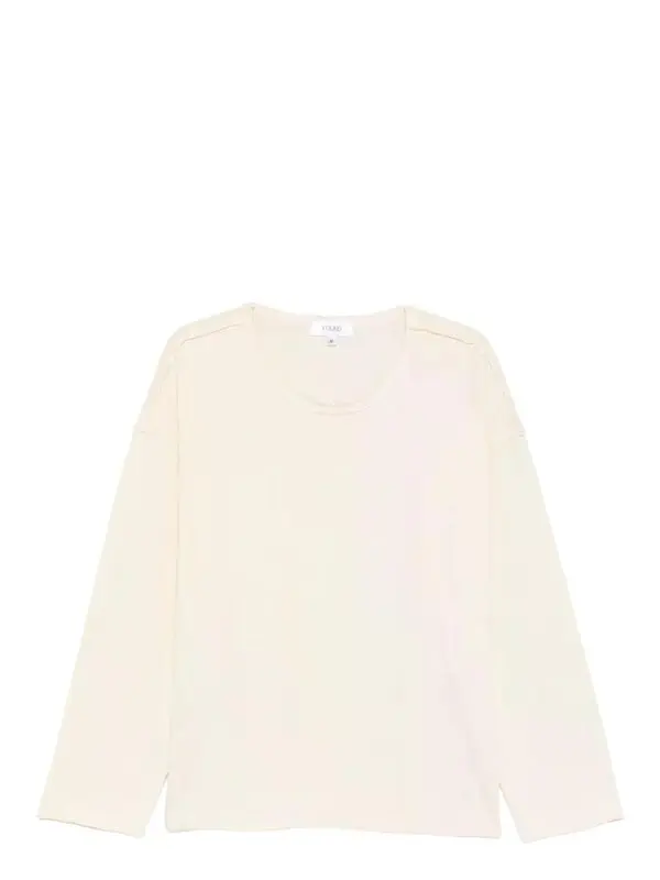 FOUND Raw-edge Long-sleeve T-shirt - Neutrals