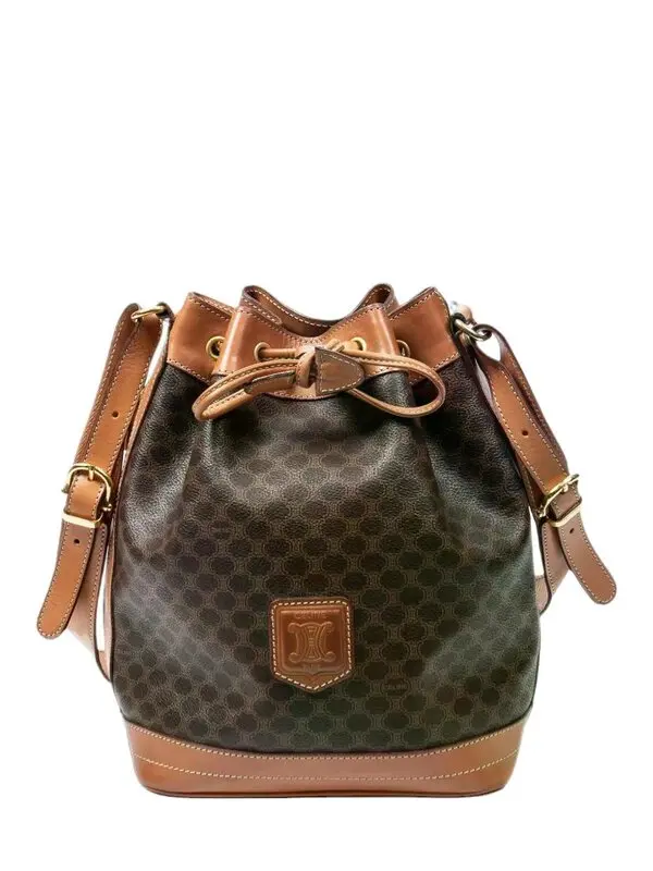 Celine Macadam Side-zip Bucket Bag - Brown