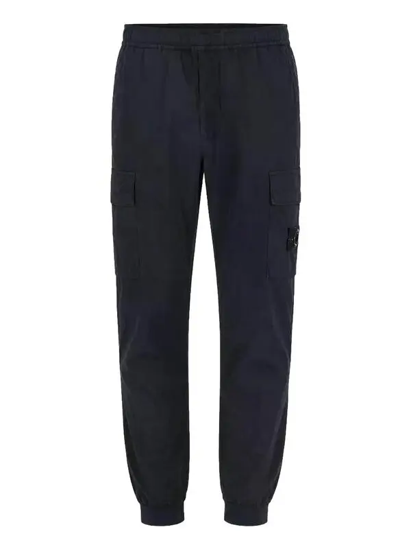 Stone Island Logo Patch Cargo Pants - Blue