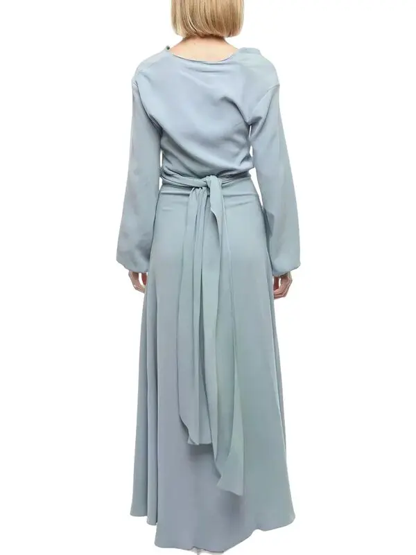 SUPER BLOND Belted Maxi Dress - Blue