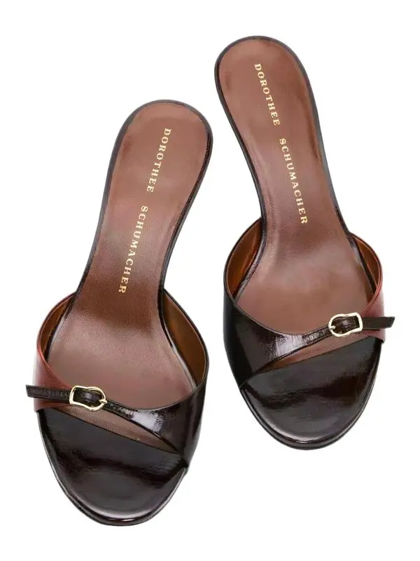 Dorothee Schumacher Crackle-effect Heeled Sandals - Brown