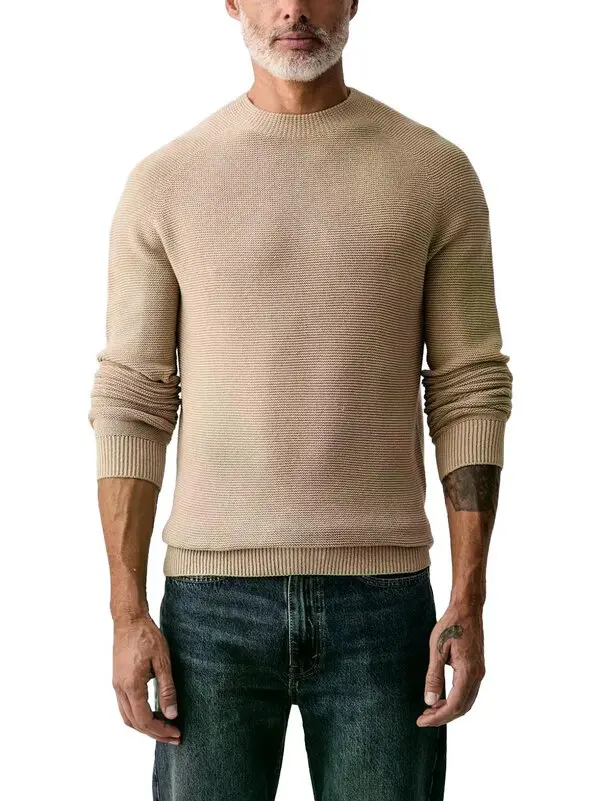 Guess Long Sleeve Ribbed Knit Sweater - Neutrals