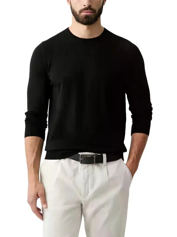 JOOP! Logo Plaque Crew Neck Sweater - Black