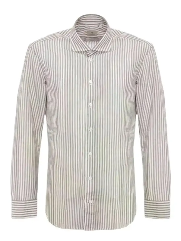 BASTONCINO Striped Long-sleeve Shirt - Brown