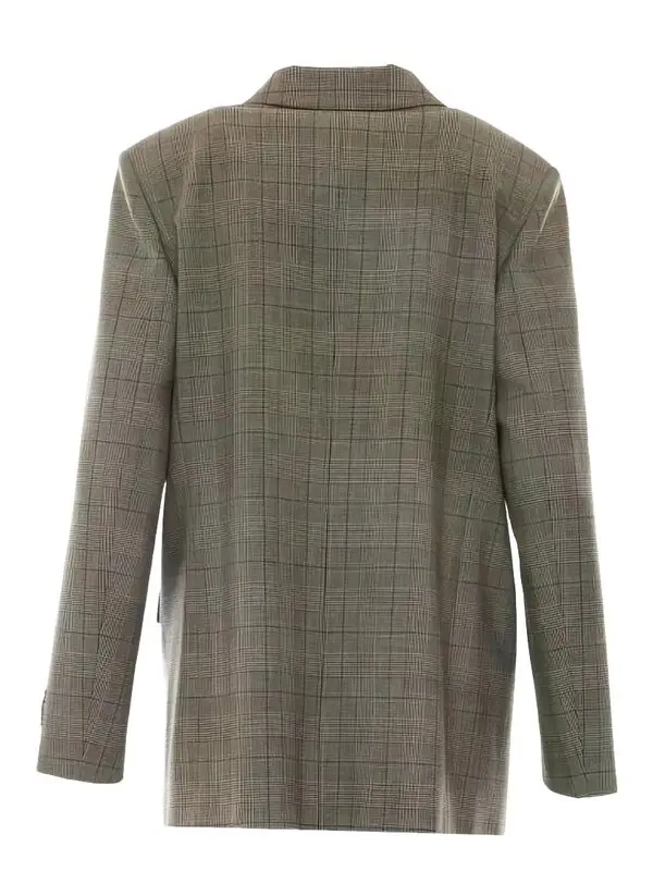Pinko Double-breasted Checked Blazer - Neutrals