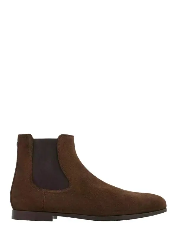 FERRAGAMO Suede Chelsea Boots - Brown
