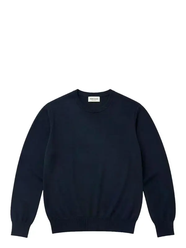 HERITAGE Ribbed-trim Sweater - Blue