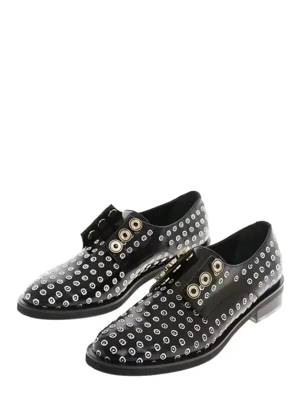 COLIAC MARTINA GRASSELLI Embroidered Slip-on Derby Shoes - Black