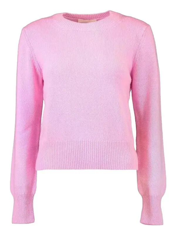 Misha Collection Cashmere Crew Neck Sweater - Pink