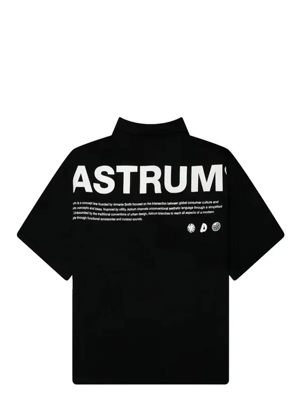 Astrum Rivet Logo-print Shirt - Black