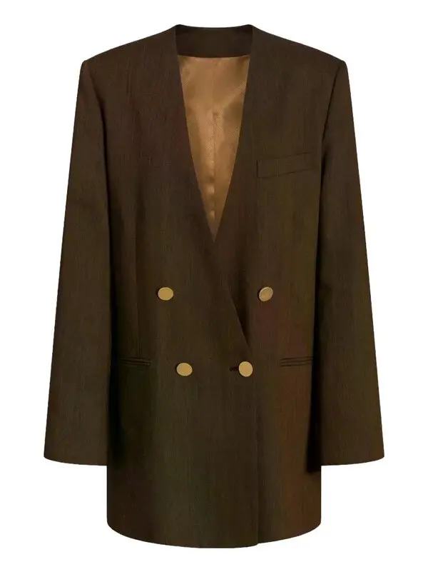 Alberta Ferretti Double-breasted Blazer - Brown