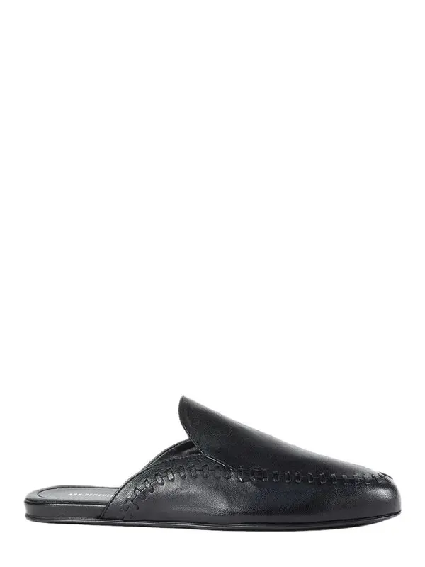 ANN DEMEULEMEESTER Whipstitch Detail Mules - Black