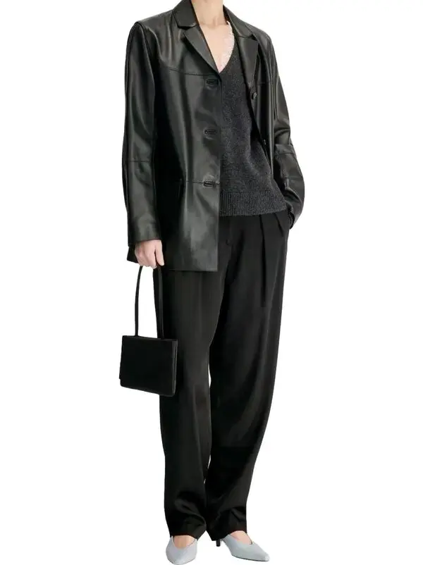 Loulou De Saison Leather Blazer - Black