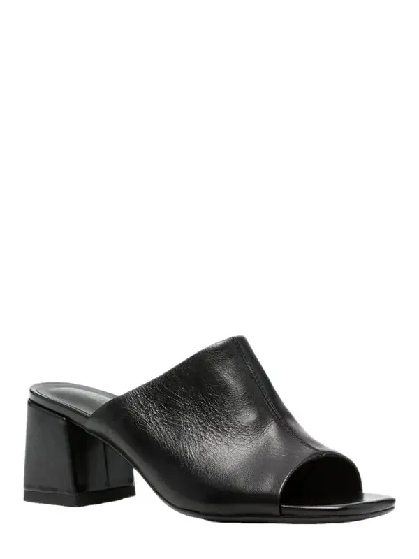 LINDA BAUMANN Open-toe Block-heel Sandals - Black