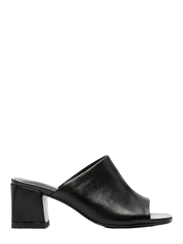 LINDA BAUMANN Open-toe Block-heel Sandals - Black