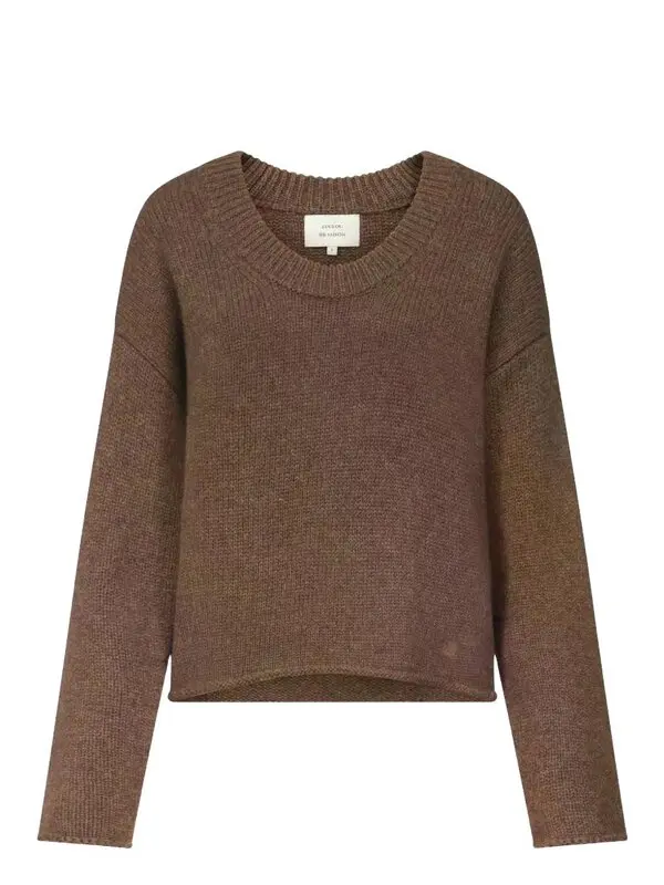 Loulou De Saison Derry U-neck Cashmere Sweater - Brown