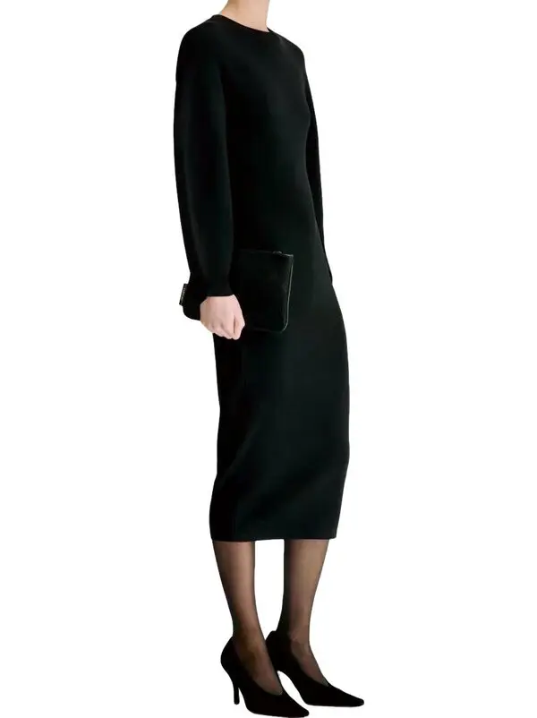 Loulou De Saison Elena Knitted Long-sleeve Dress - Black