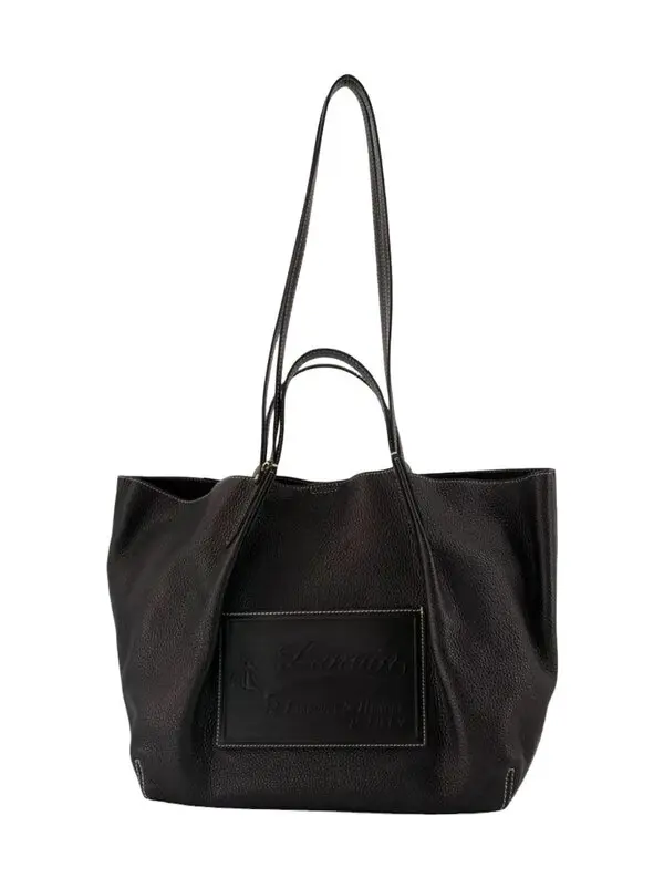 LANVIN Catch Logo-patch Tote Bag - Black