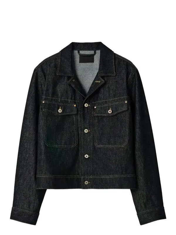 LEMAIRE Trucker Jacket In Slate Denim - Blue