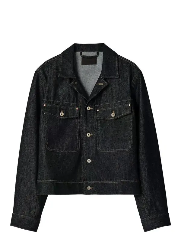 LEMAIRE Trucker Jacket In Slate Denim - Blue