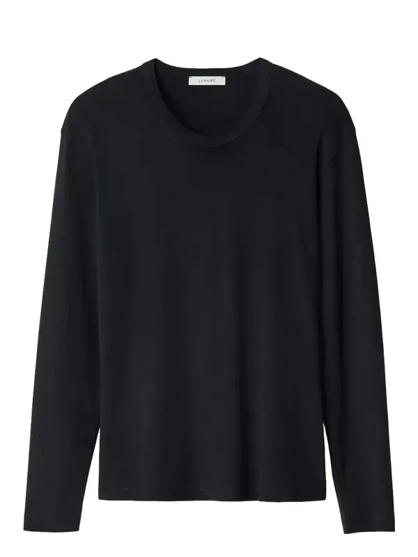 LEMAIRE Ribbed Long-sleeve T-shirt - Black