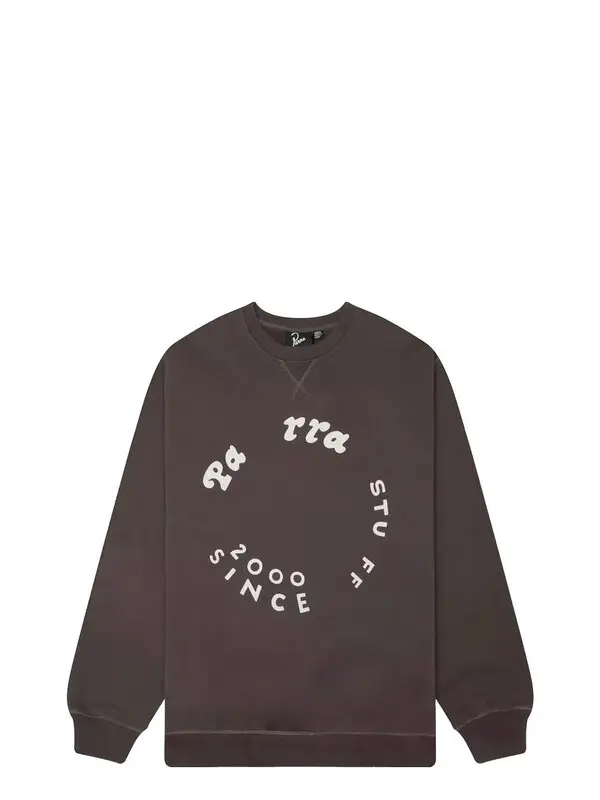 PARRA Since 2000" Pegasus Print Crewneck Sweatshirt - Brown
