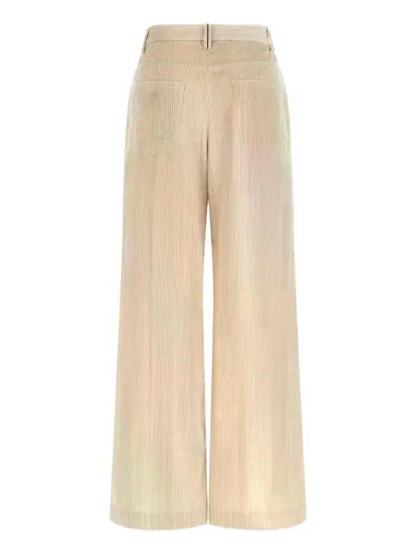 Brunello Cucinelli Monile Corduroy Wide-leg Trousers - Neutrals