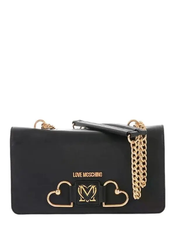 Moschino Heart Shoulder Bag - Black