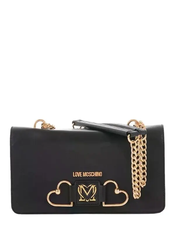 Moschino Heart Shoulder Bag - Black