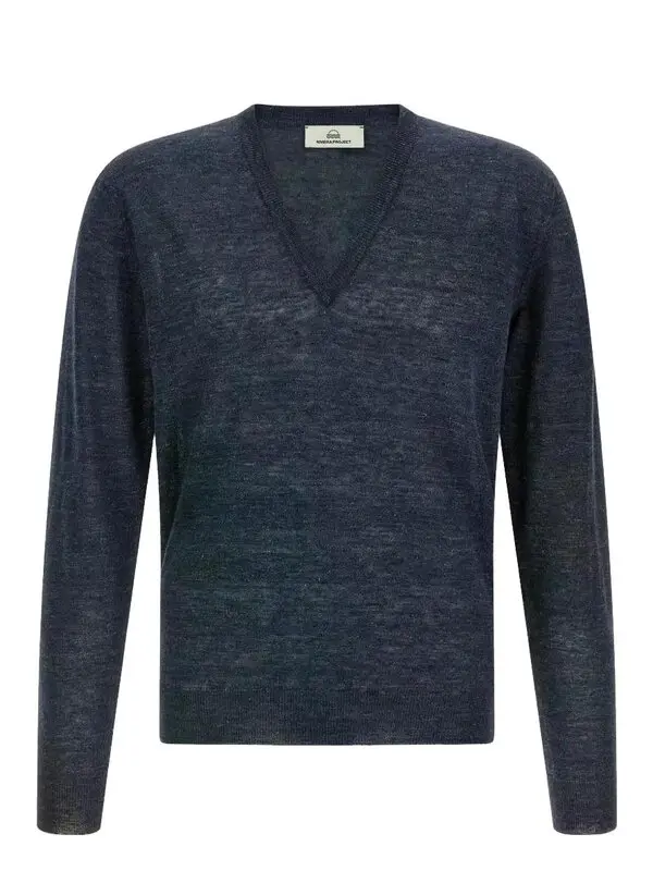 RIVIERA Melange V-neck Sweater - Blue