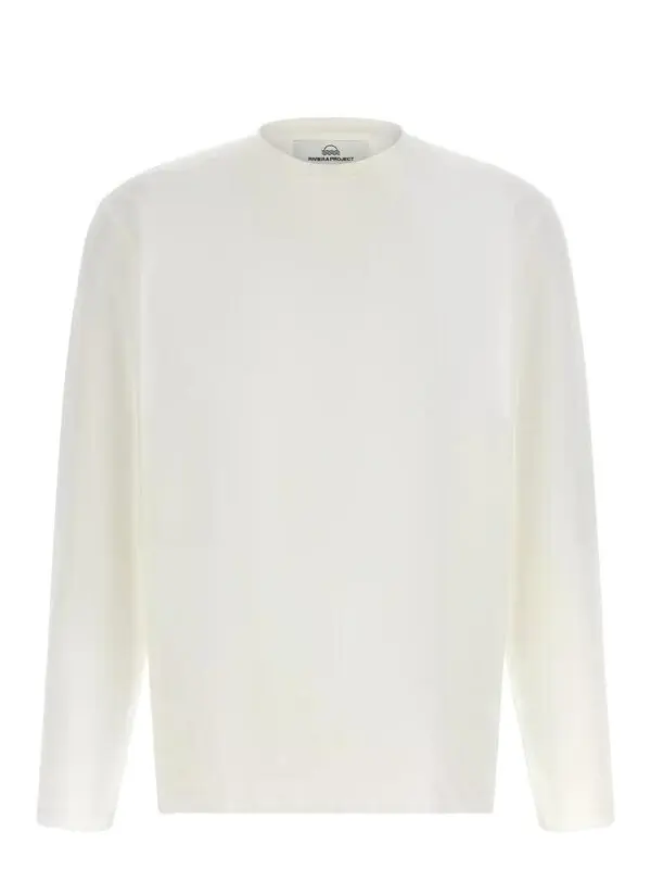 RIVIERA Long-sleeve Crew-neck T-shirt - White