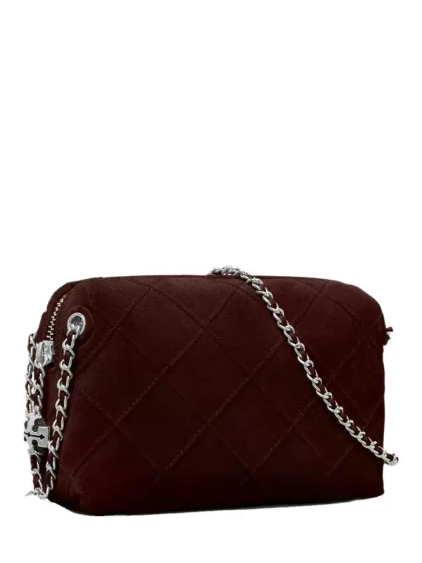 Tory Burch Fleming Suede Soft Crossbody Bag - Red