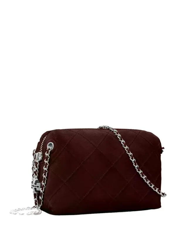 Tory Burch Fleming Suede Soft Crossbody Bag - Red
