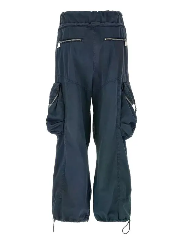 Attico Draped Parachute Cargo Pants - Blue