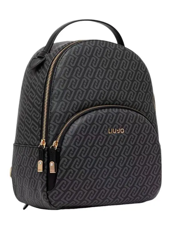 Liu Jo Monogram Print Backpack - Black