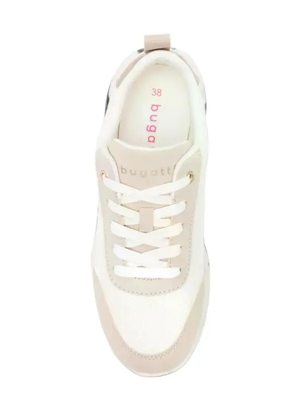 BUGATTI Logo Patch Lace-up Sneakers - Neutrals