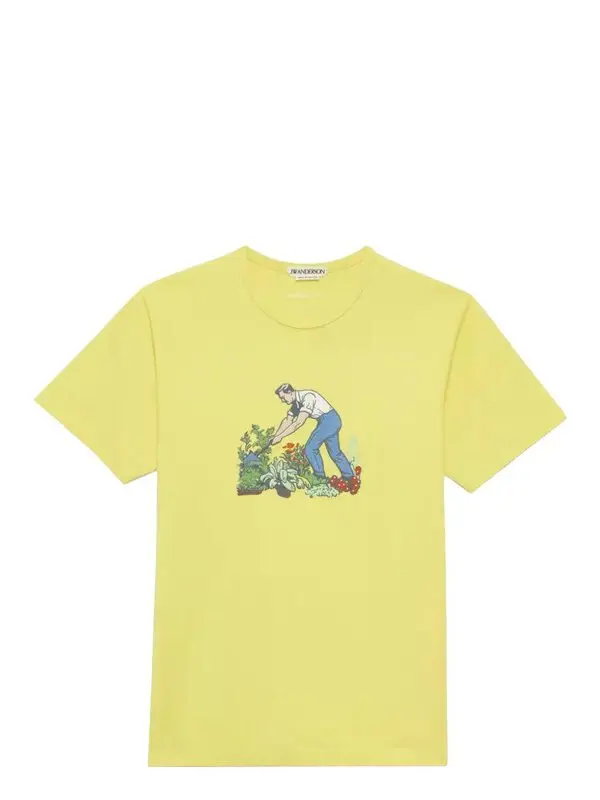 JW Anderson Gardener Graphic-print T-shirt - Yellow